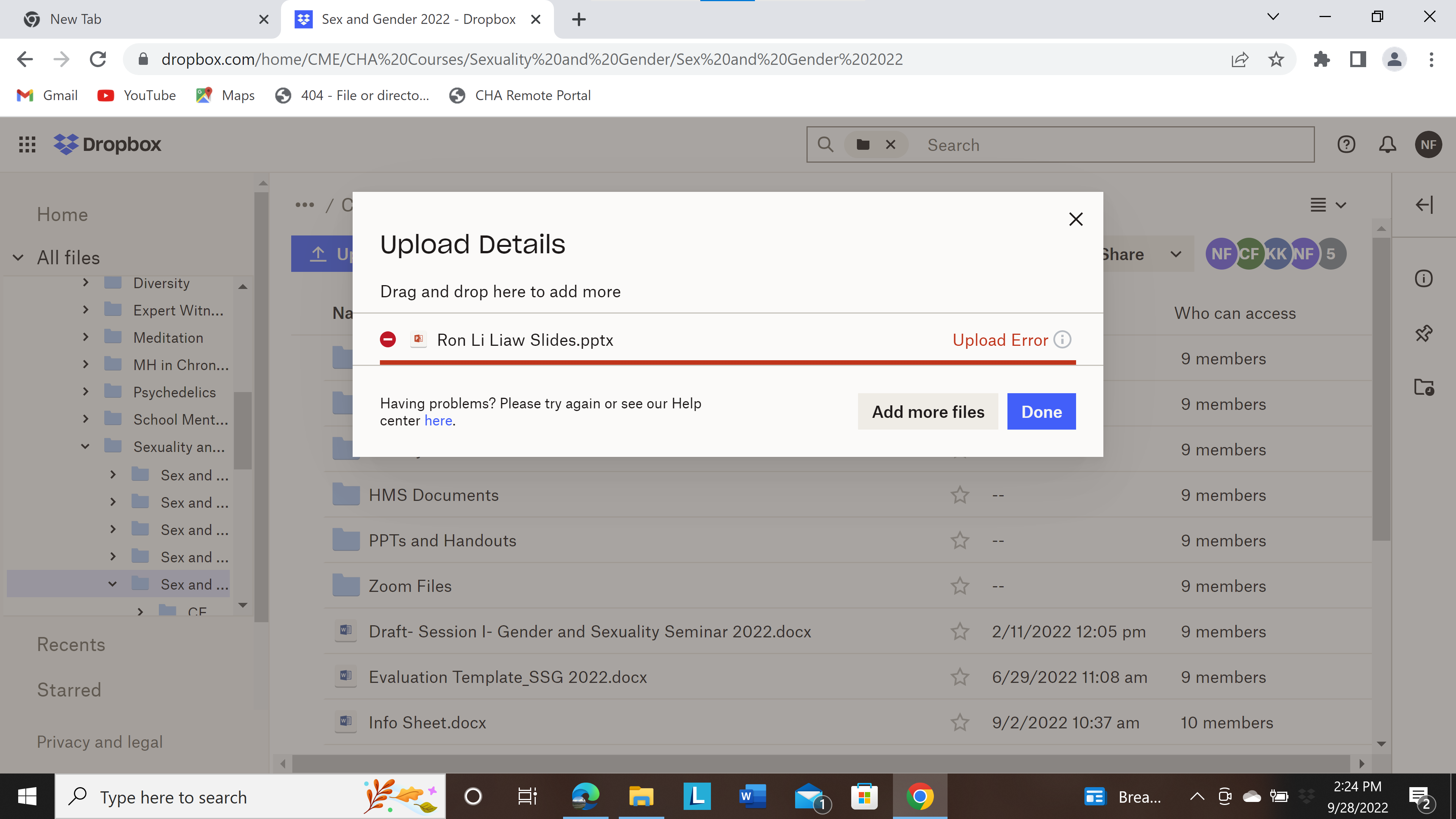 Error Messages: lost connection - Uploading Files | The Dropbox Community