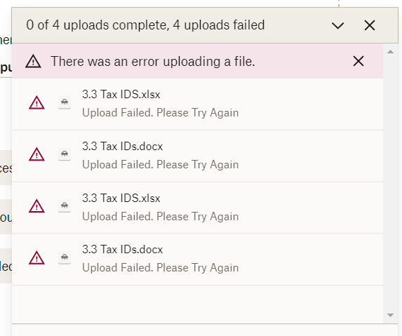 Upload Failed | The Dropbox Community