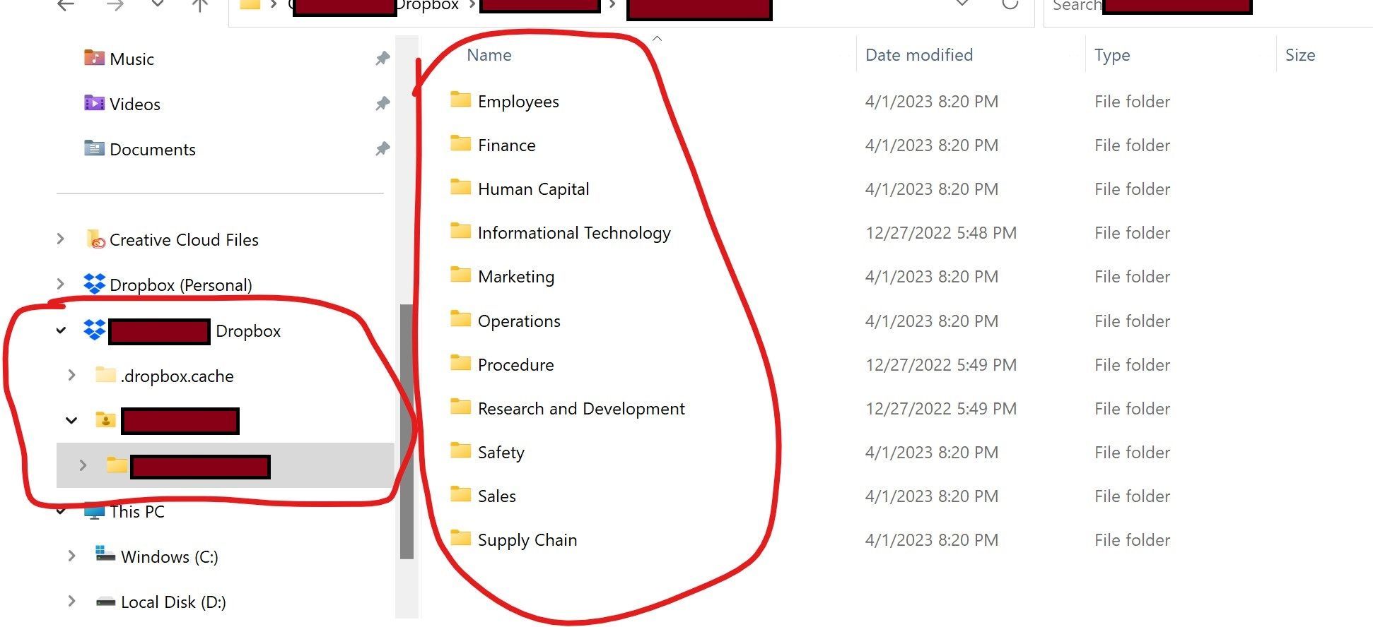 Removing messy folder hierarchy from within the Dropbox folder. | The ...
