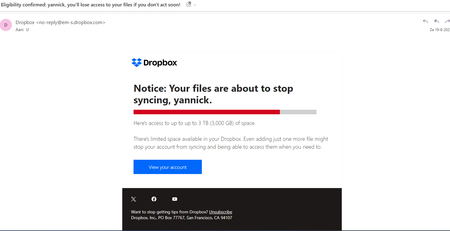Is the email: em-s.dropbox.com legitimate? [Answer: Yes] | The Dropbox ...