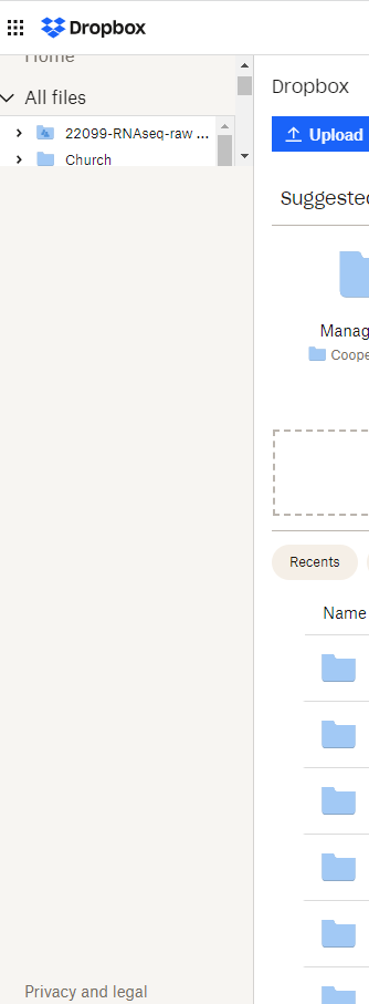 How to show the folders on the left panel | The Dropbox Community