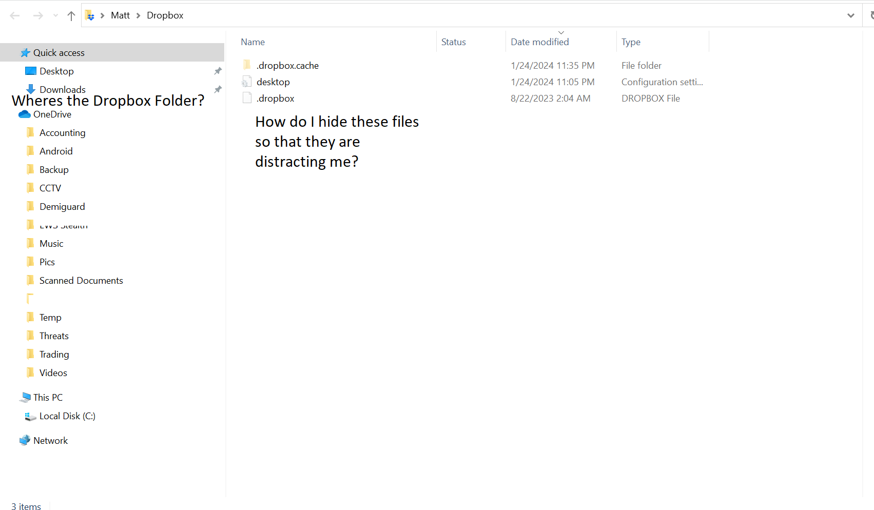 Dropbox folder is missing from left sidebar on Windows | The Dropbox Community