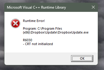 I see a runtime error from DropboxUpdate.exe every time I boot my ...
