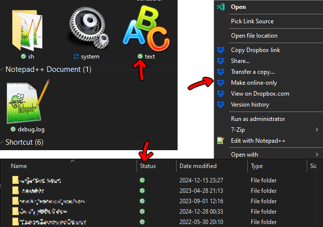 Disable sync status icons & context menu injection | The Dropbox Community
