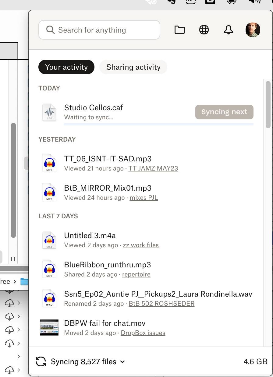 The Dropbox app on my Mac is stuck syncing some files. What can I do? | The Dropbox Community