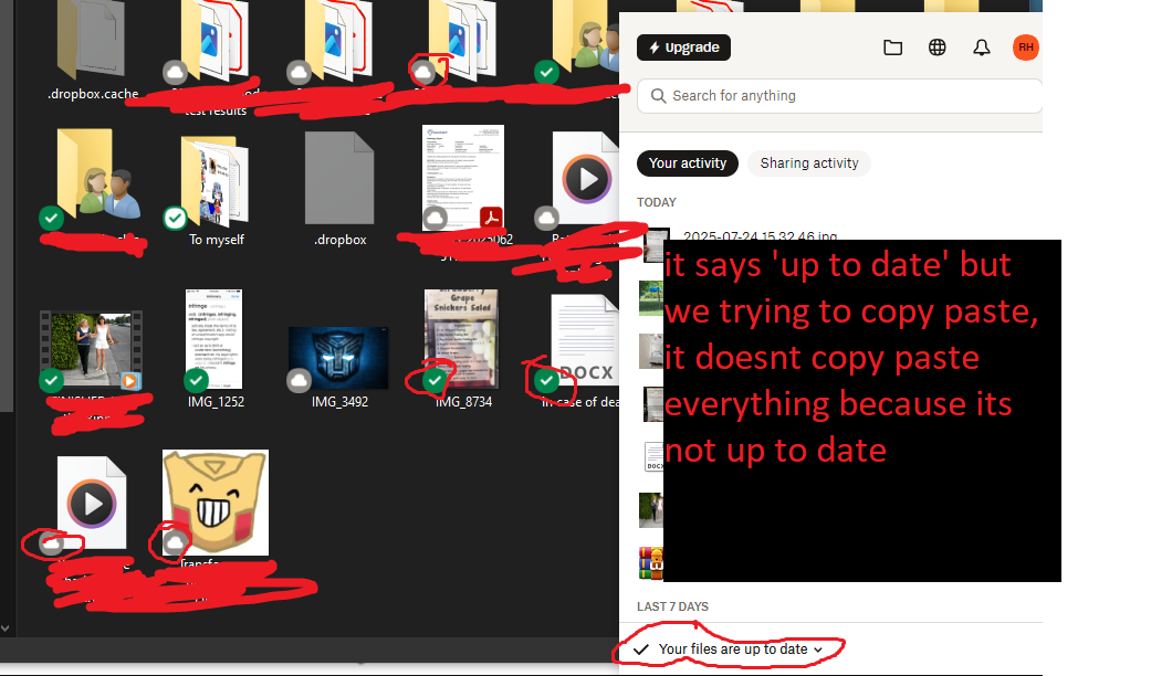How can I make all my Dropbox files available offline, without manually ...