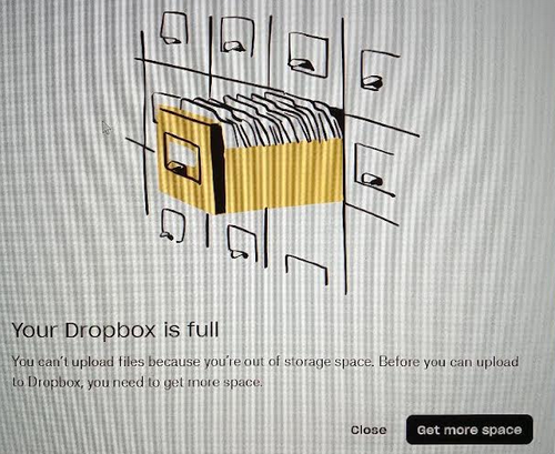 A colleague that uploaded a file to my shared folder got a message that ...