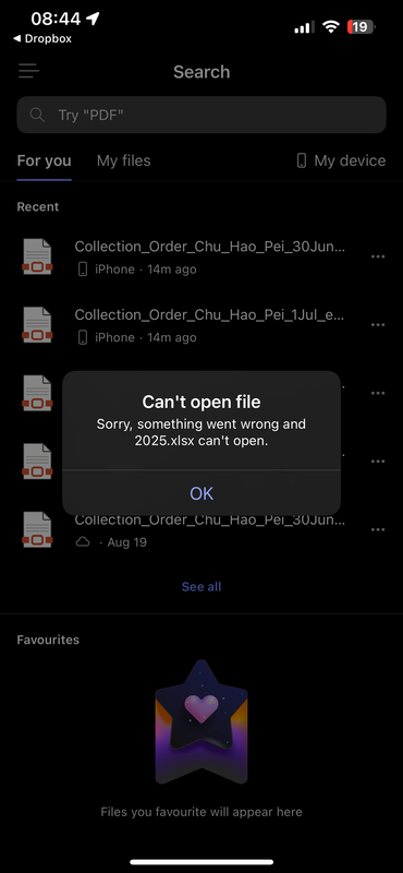 Unable to open an Excel file from Dropbox using the Microsoft Excel app on iPhone | The Dropbox ...